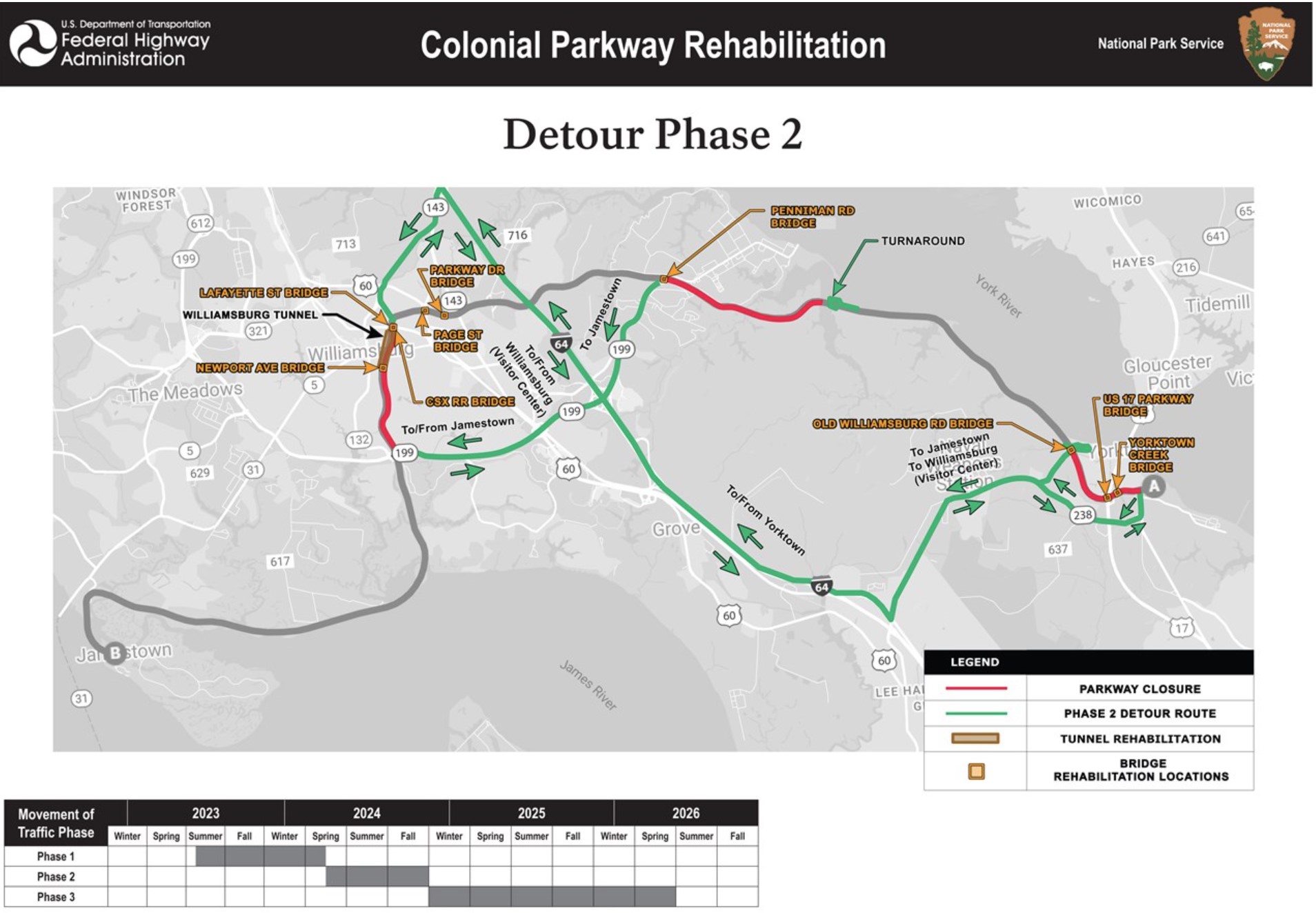 New Colonial Parkway Rehabilitation Project Closures Coming Jan. 29 ...
